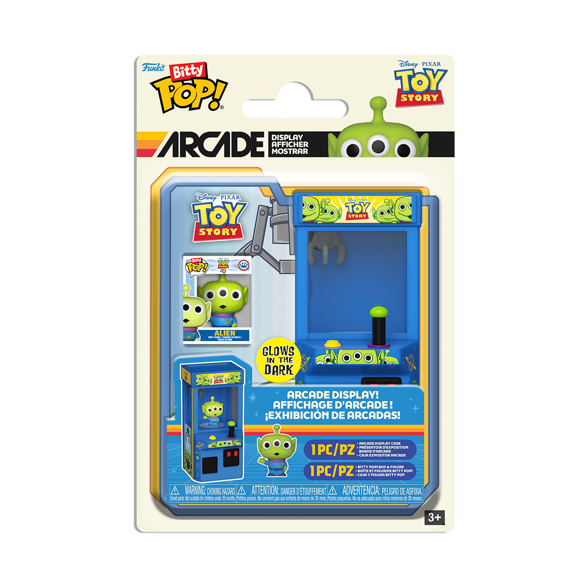Funko Bitty Pop! Disney | Toy Story: Arcade Cabinet - Alien Claw (Glow ...