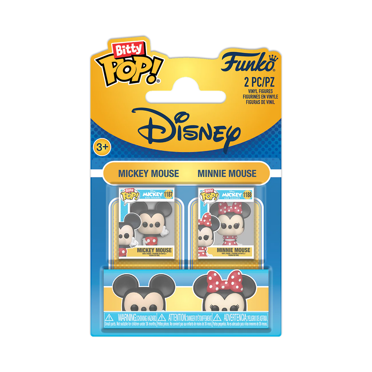 Funko BItty Pop! Disney: Mickey Mouse and Minnie Mouse Mini-Figure 2-P ...